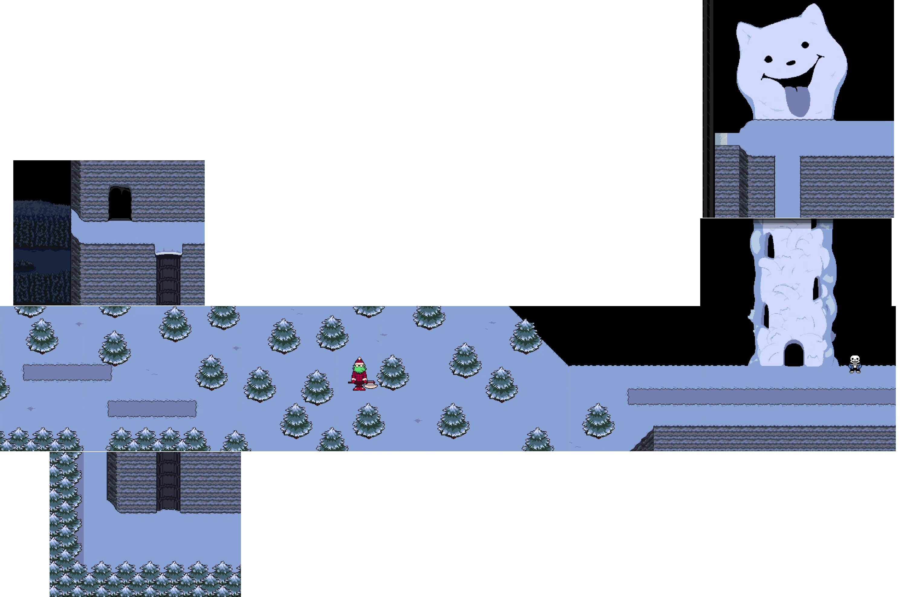 File:Snowdin map Forest.png - The Undertale Wiki