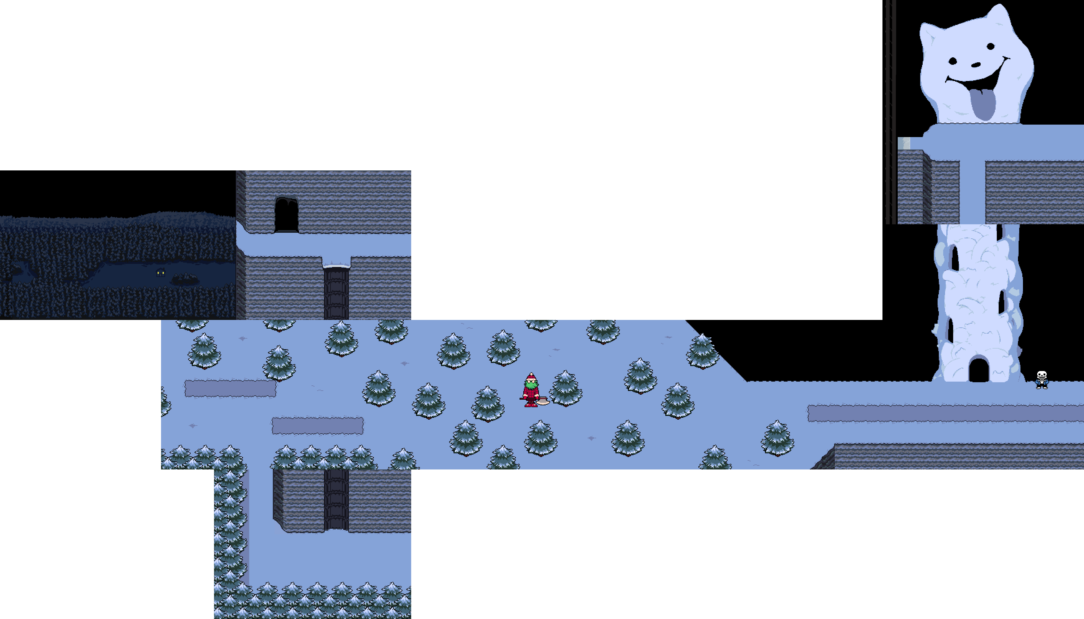 File:Snowdin map Forest.png - The Undertale Wiki